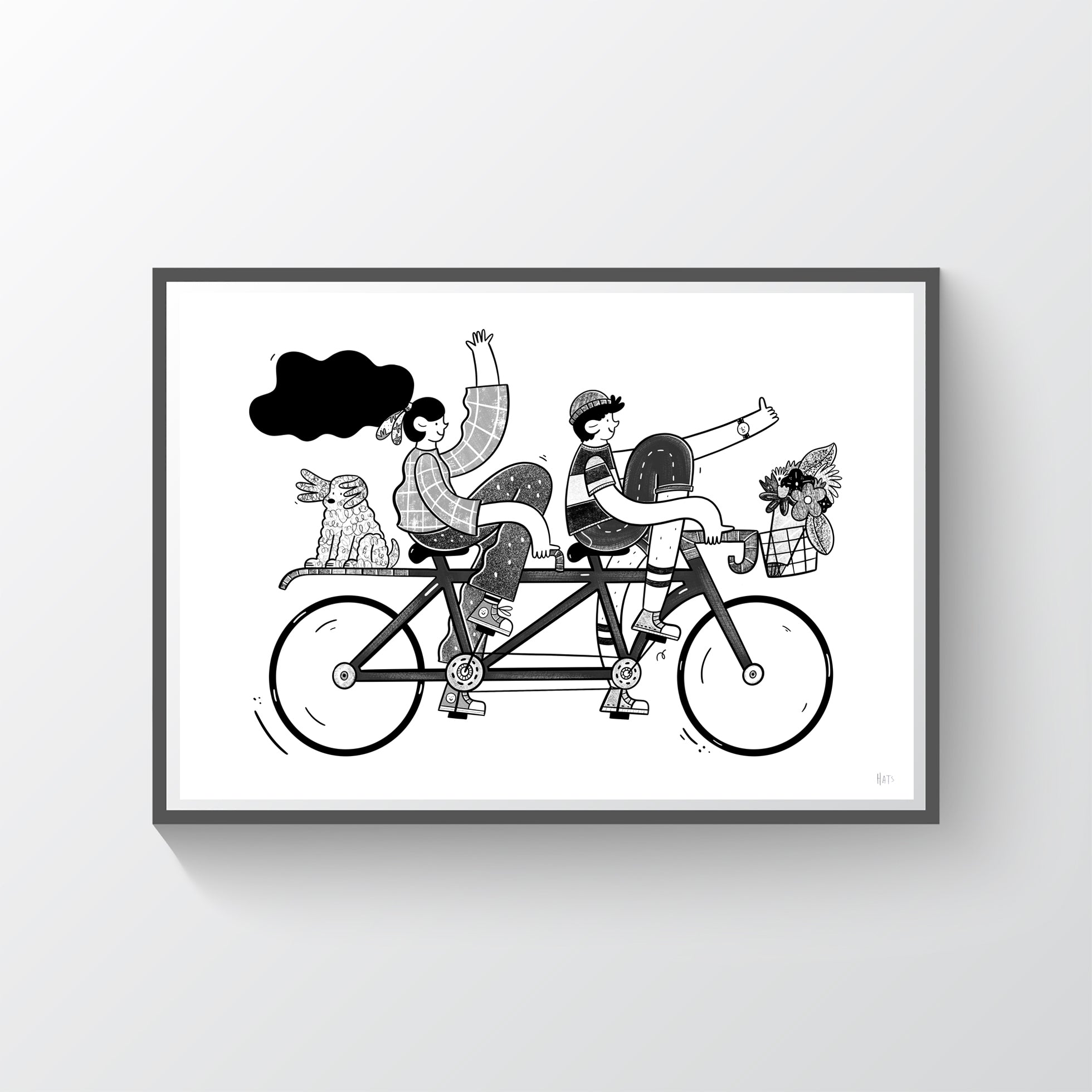 On Yer Bike! A3 Risograph Print